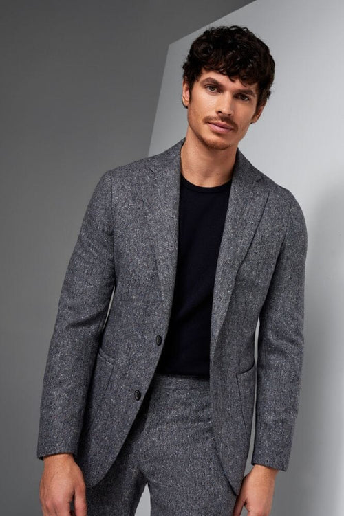 The Liam Suit - Blue Multi Tweed